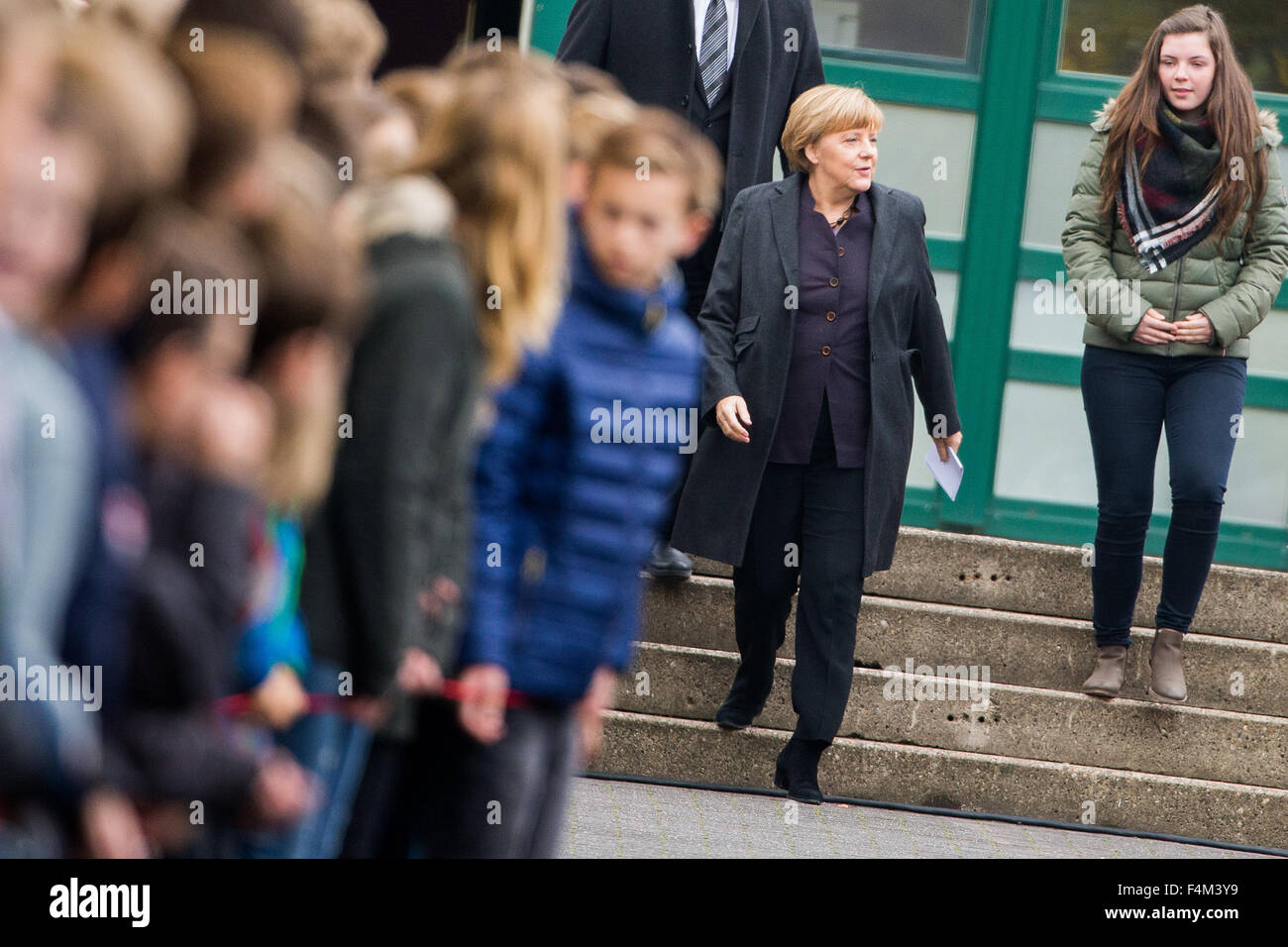 German Chancellor Angela Merkel (CDU), and school spokesperson Johanna ...