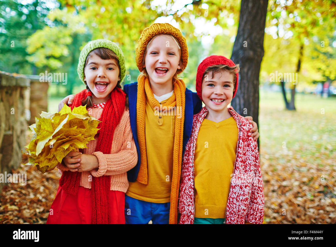 Ecstatic Children Having Good Time In Park Stock Photo Alamy ecstatic-children-having-good-time-in-park-stock-photo-alamy