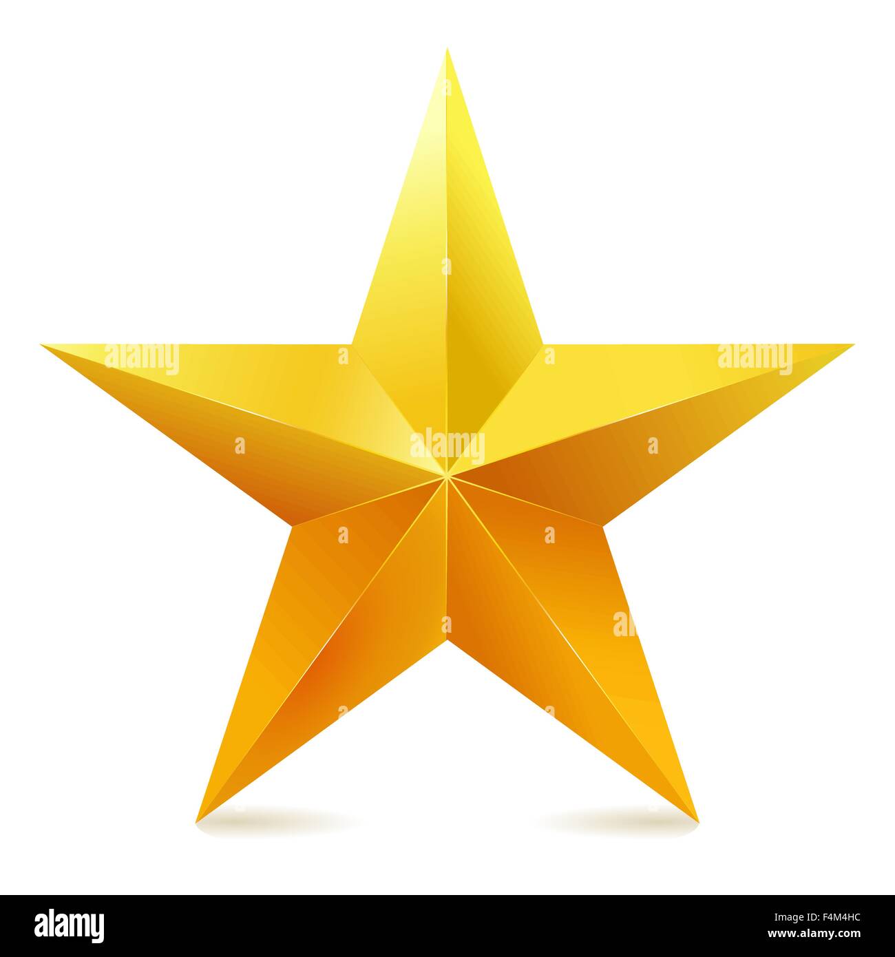 Single golden star shine on white background Stock Vector Image & Art ...