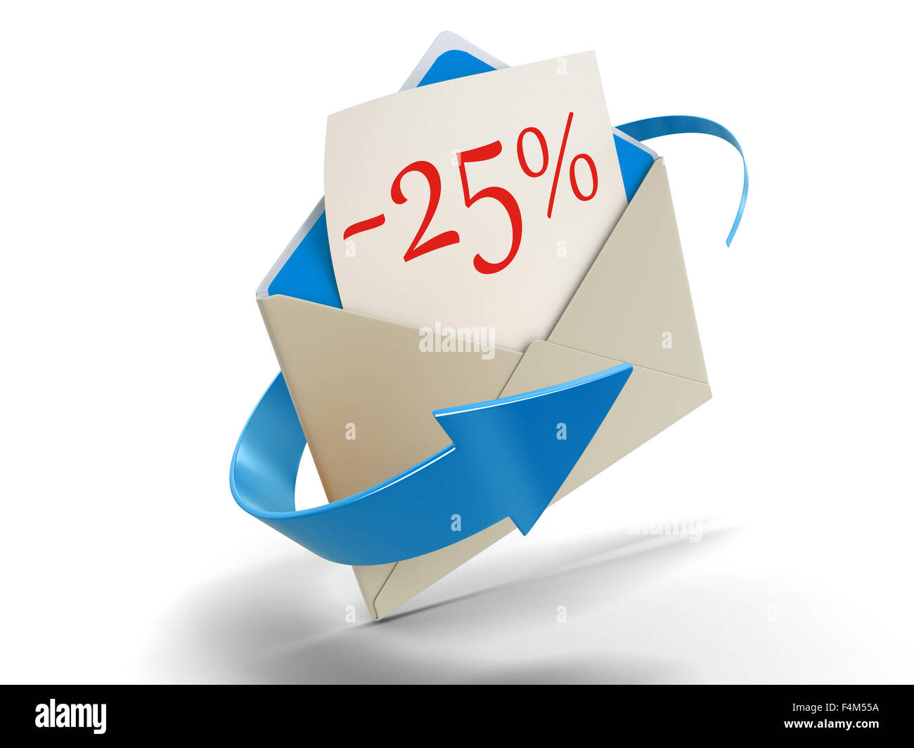 Letter -25% (clipping path included Stock Photo - Alamy