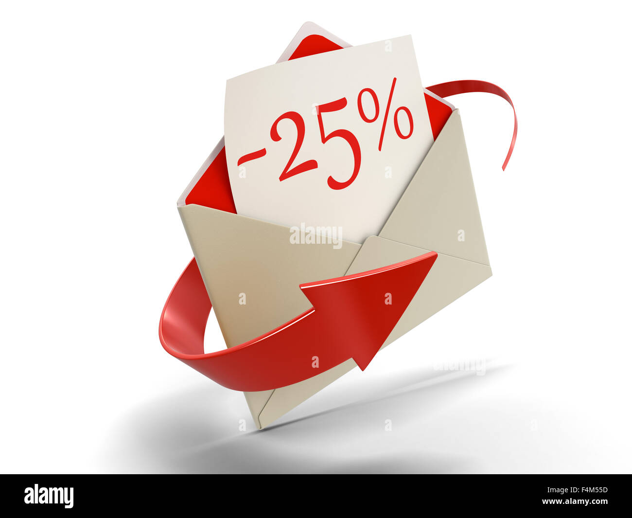 Letter -25% (clipping path included Stock Photo - Alamy