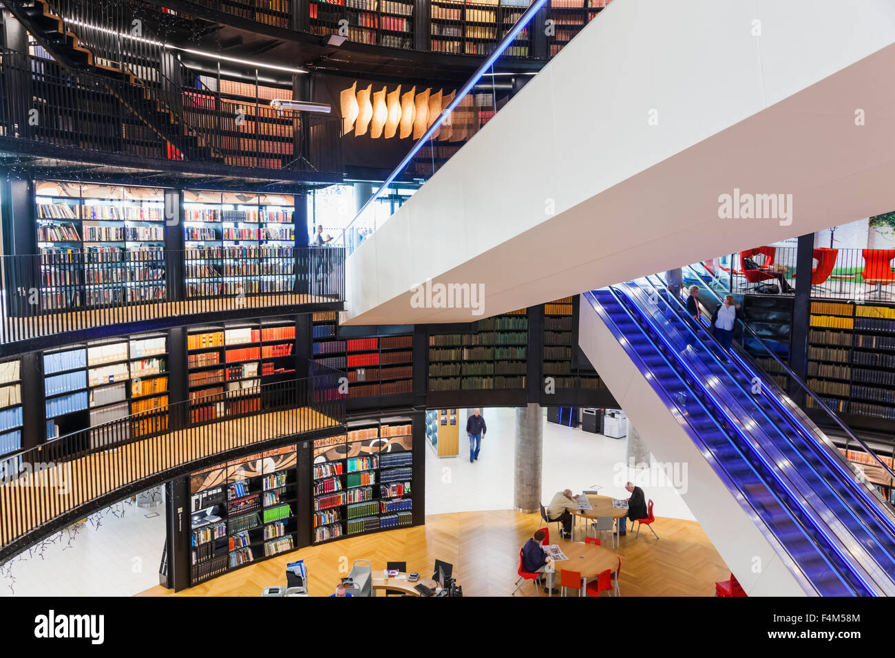 England, West Midlands, Birmingham, The Library of Birmingham, Interior ...