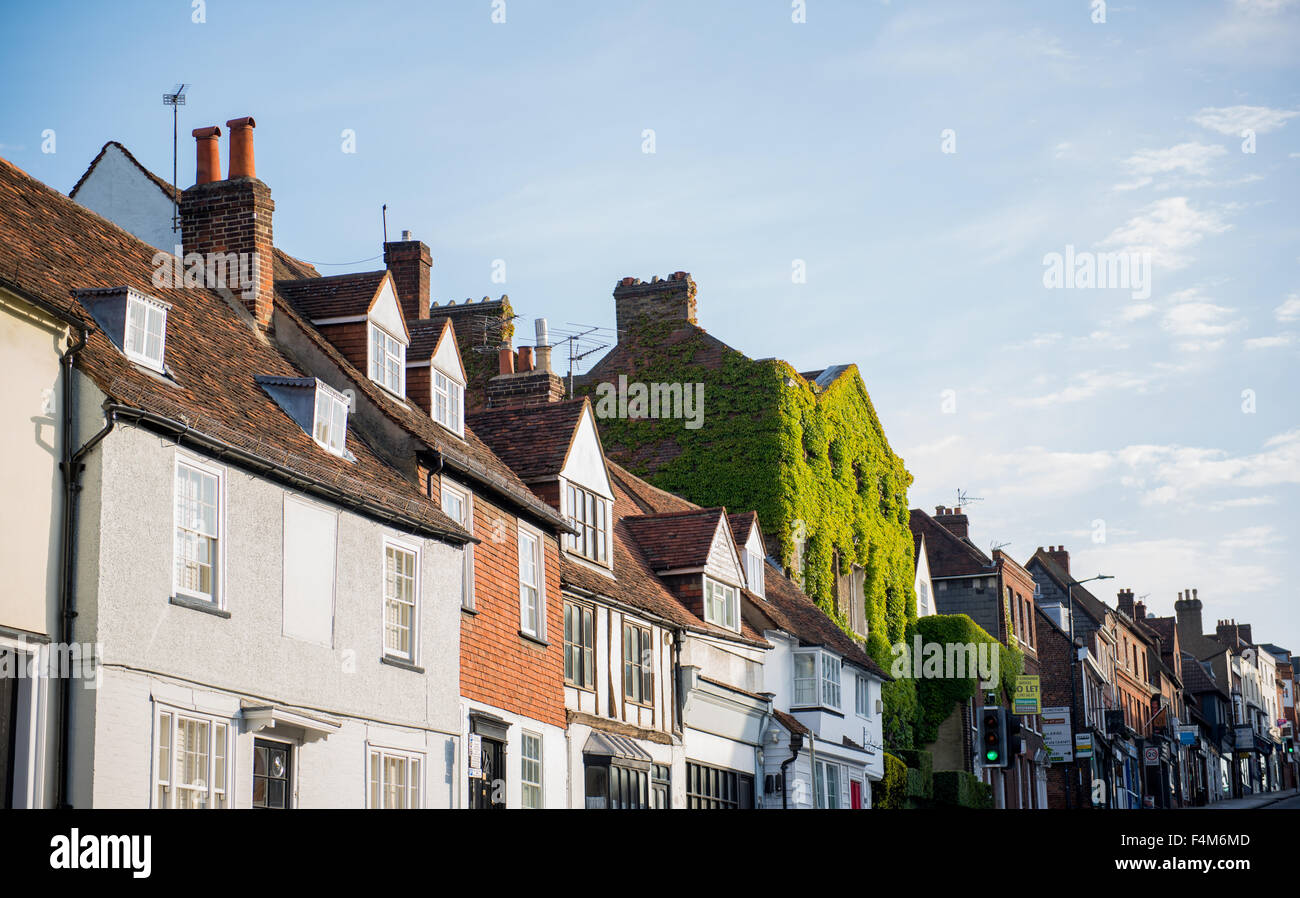 quaint English Street line Stock Photo - Alamy
