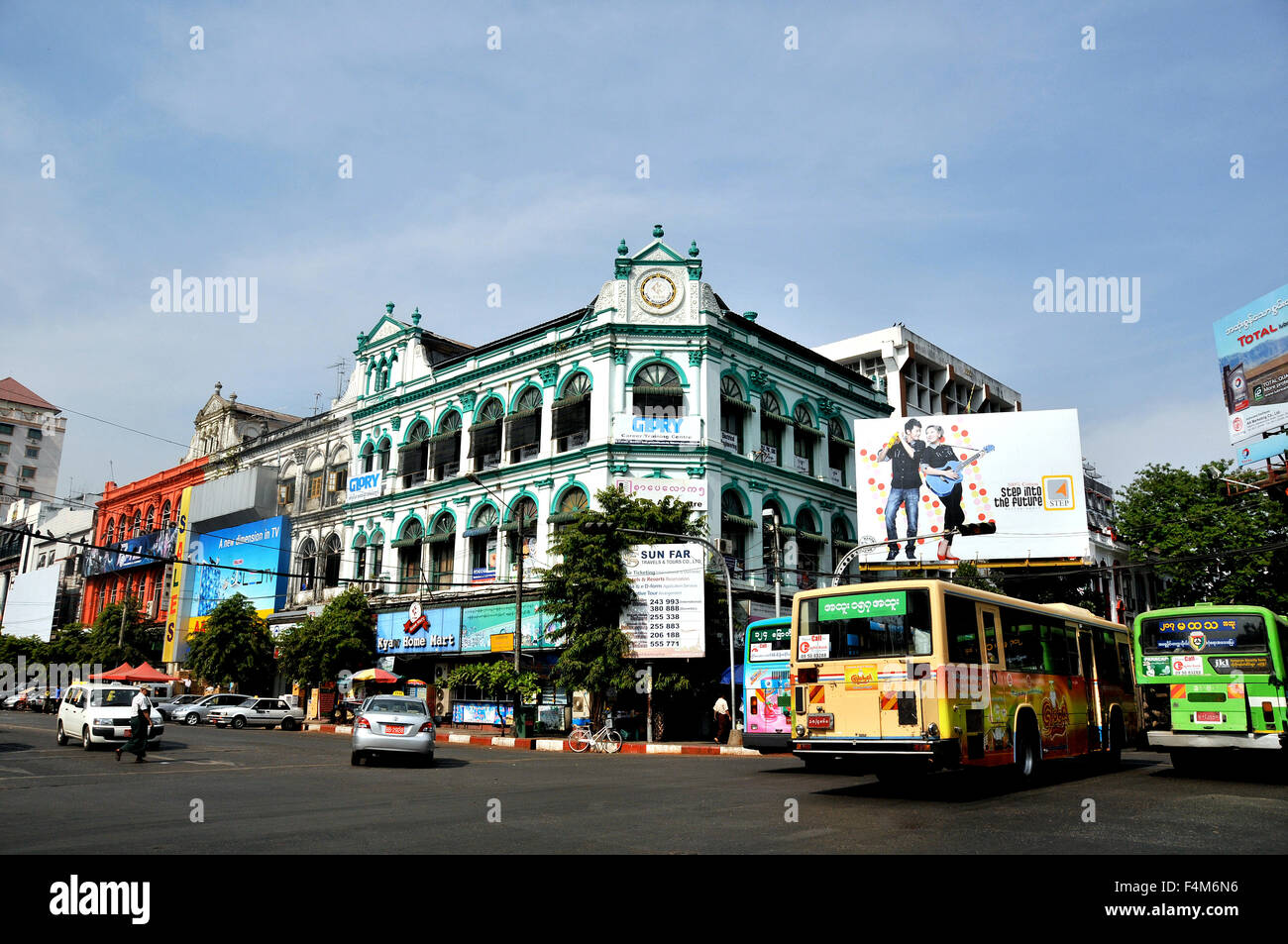 street scene Yangon Myanmar Stock Photo - Alamy