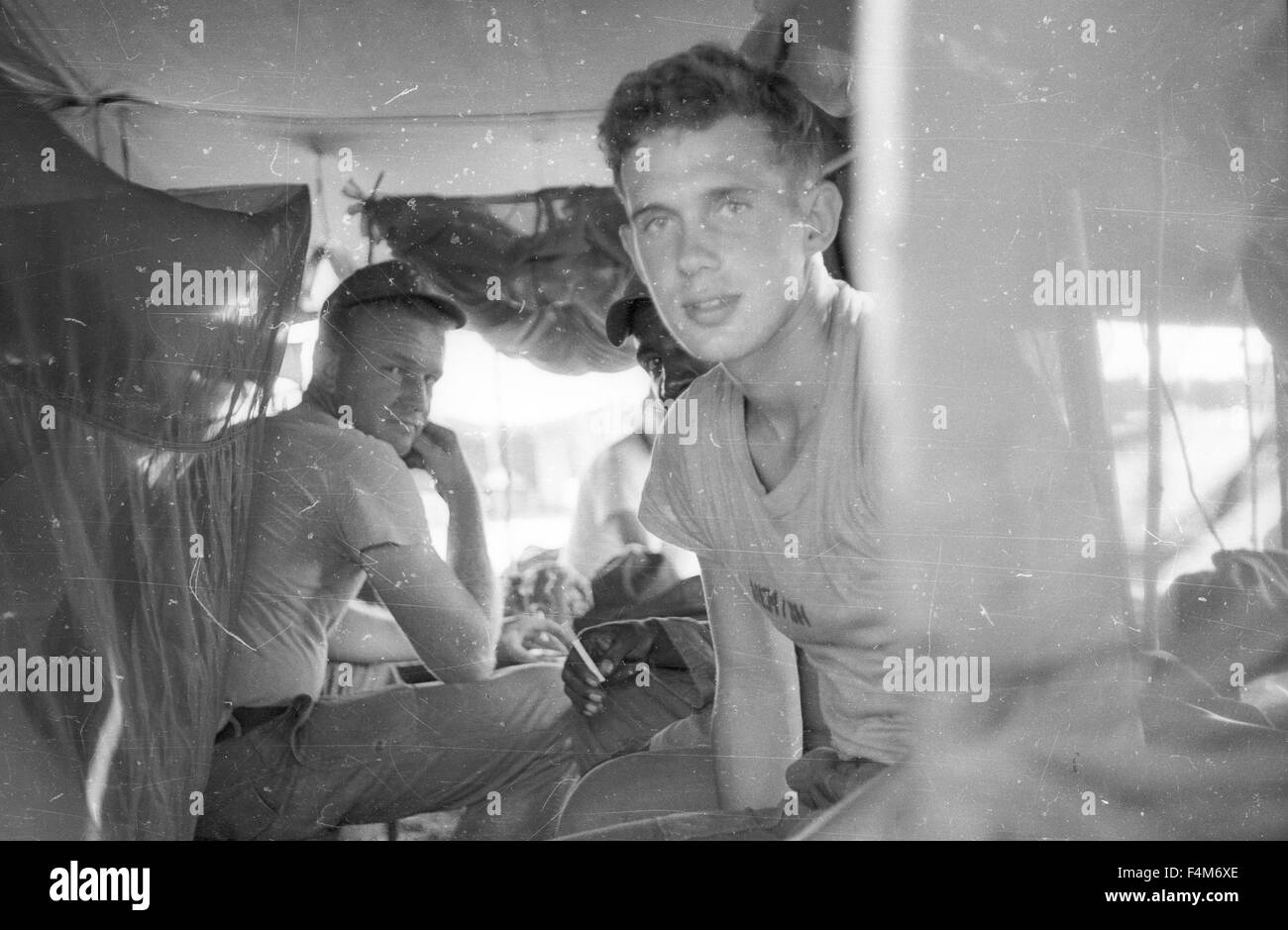 Vietnam war base camp Black and White Stock Photos & Images - Alamy