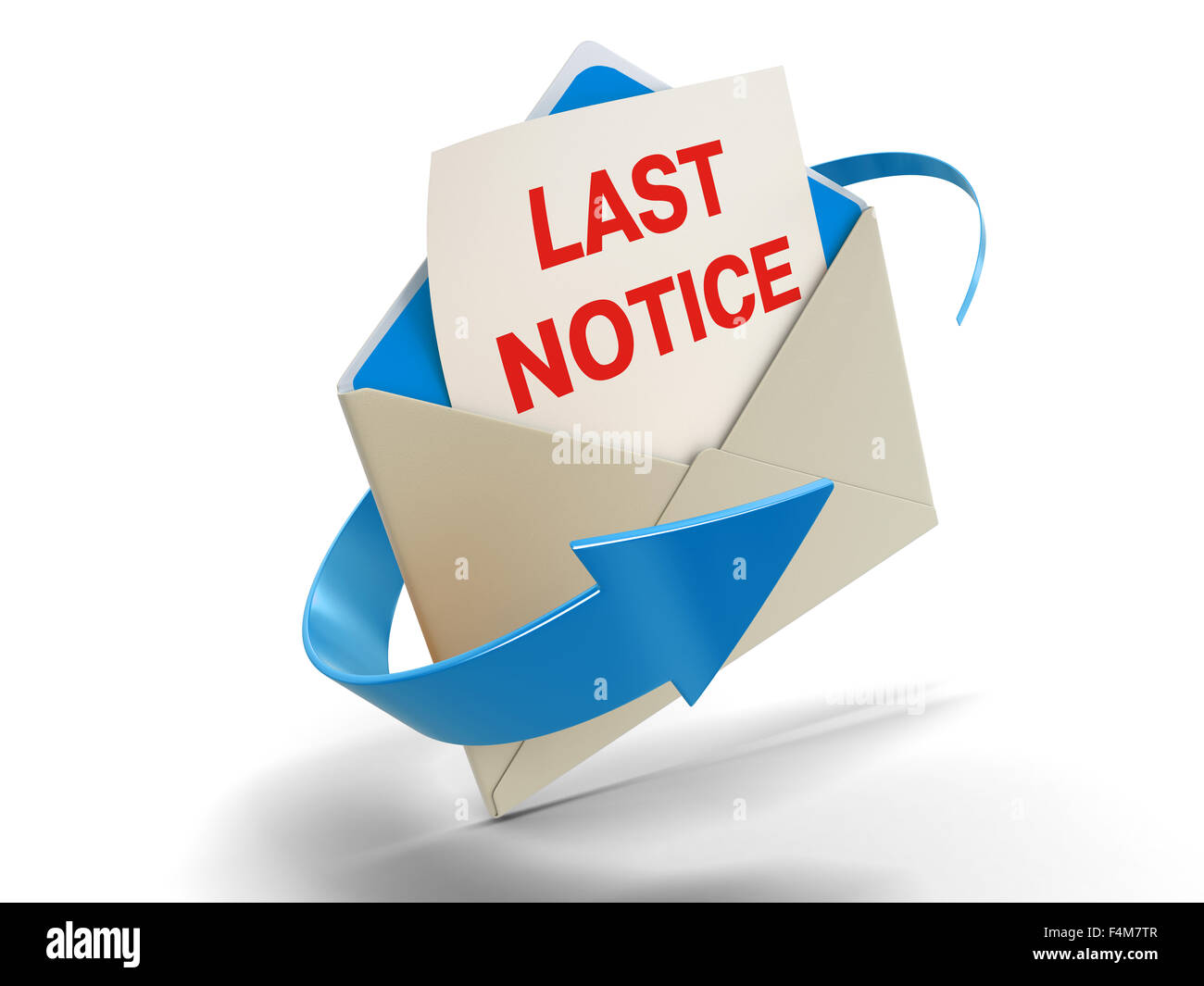 Letter Last notice (clipping path included Stock Photo - Alamy