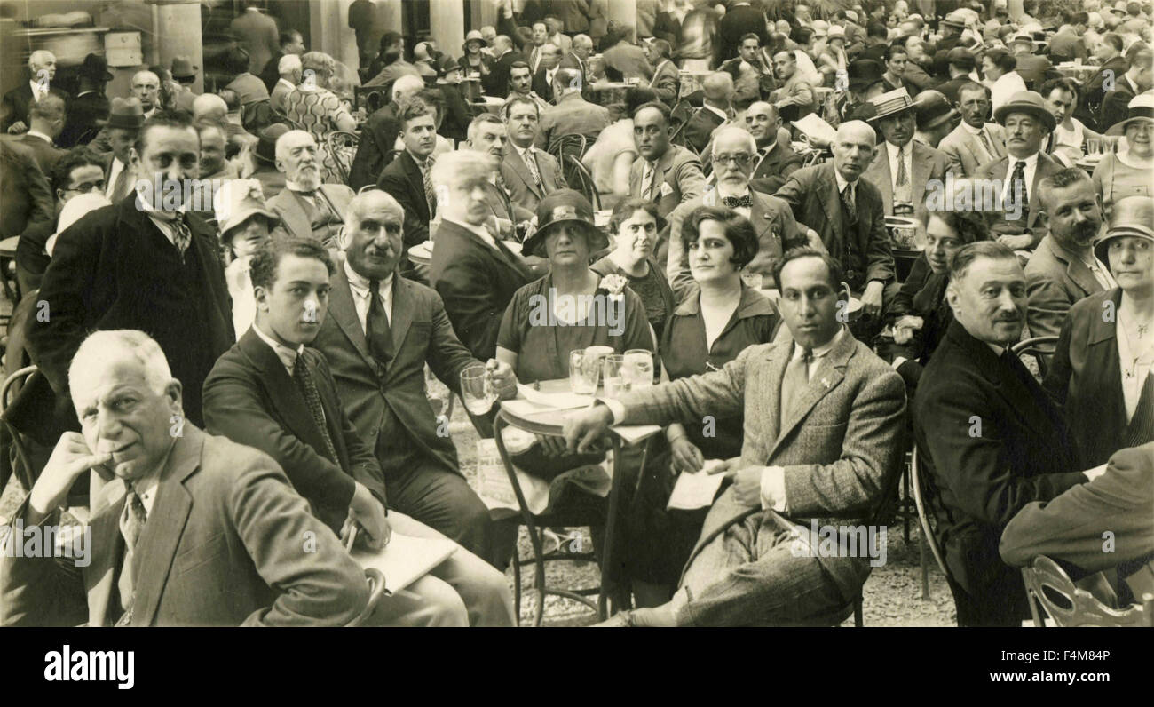 Large group in Montecatini, Italy Stock Photo - Alamy