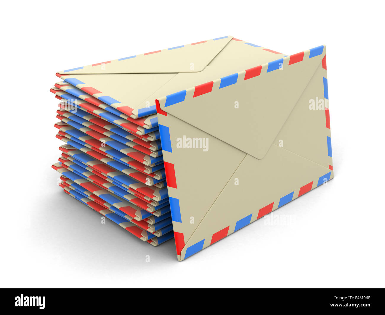 stack of letter (clipping path included Stock Photo - Alamy