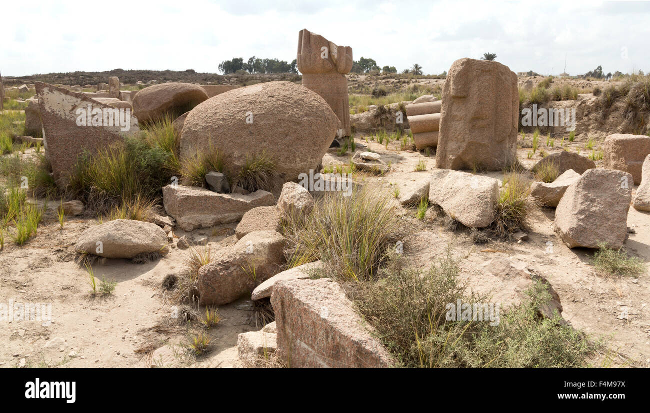 The site of ancient Bast, Tell Basta, classical Bubastis southeast of ...