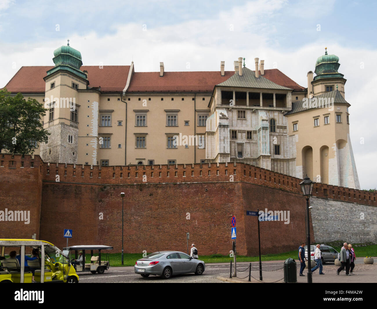 Gothic Wawel Castle built in 1300's with central courtyard Krakow Old ...