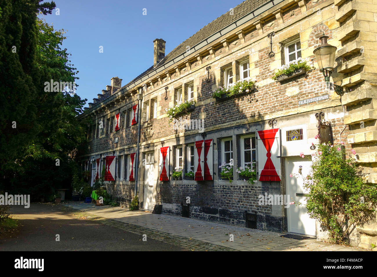 Medieval Convent Faliezusters along city walls in Maastricht, Limburg ...