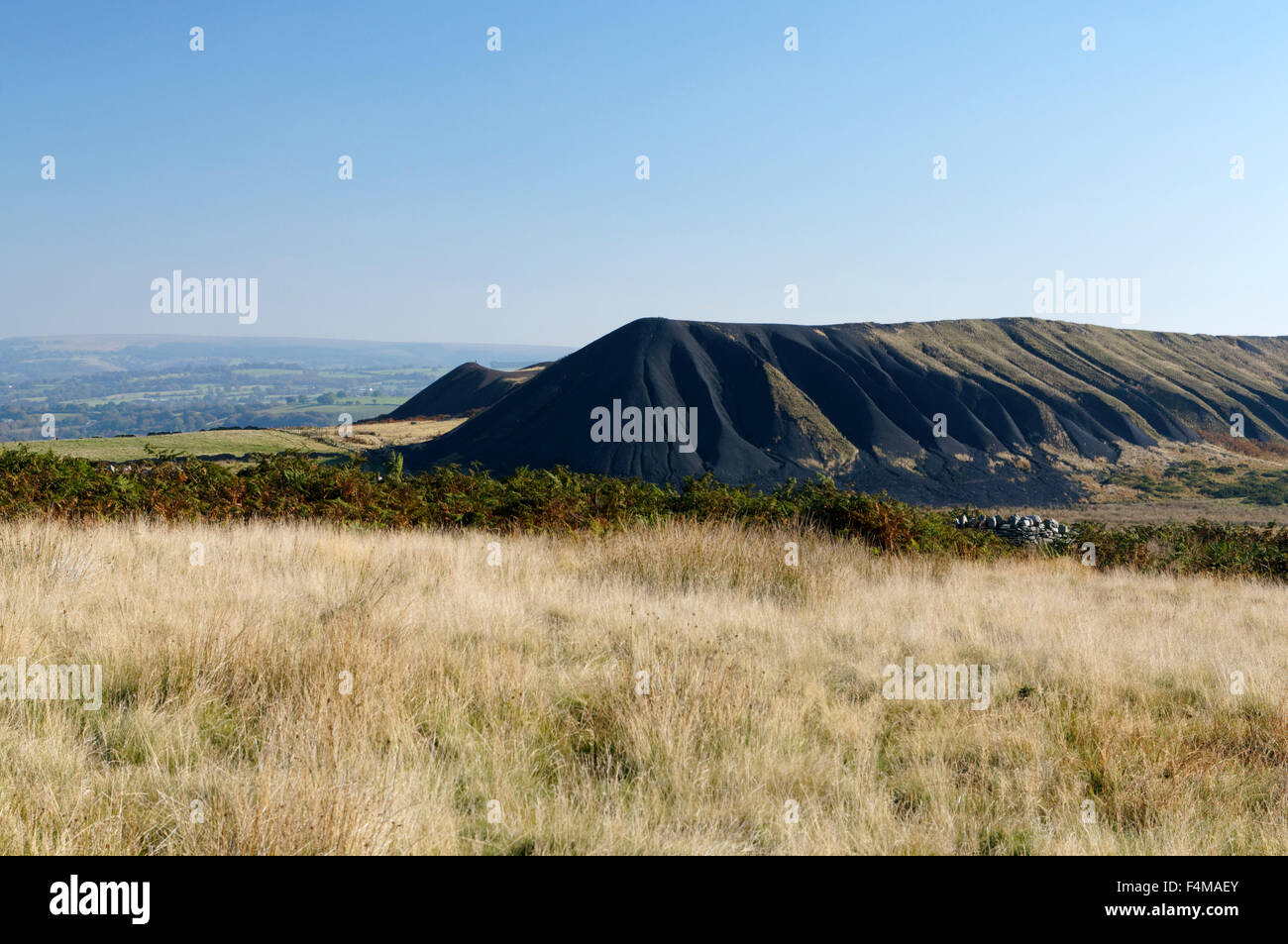 Colliery tips from the Llanbradach Colliery, Rhymney Valley near ...