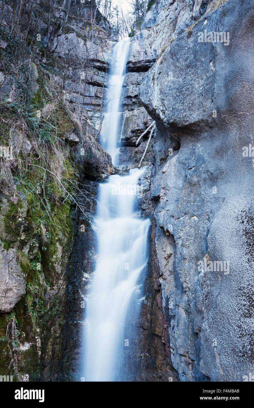 Small waterfalls in Hallstatt area. Hallstatt, Austria Stock Photo - Alamy