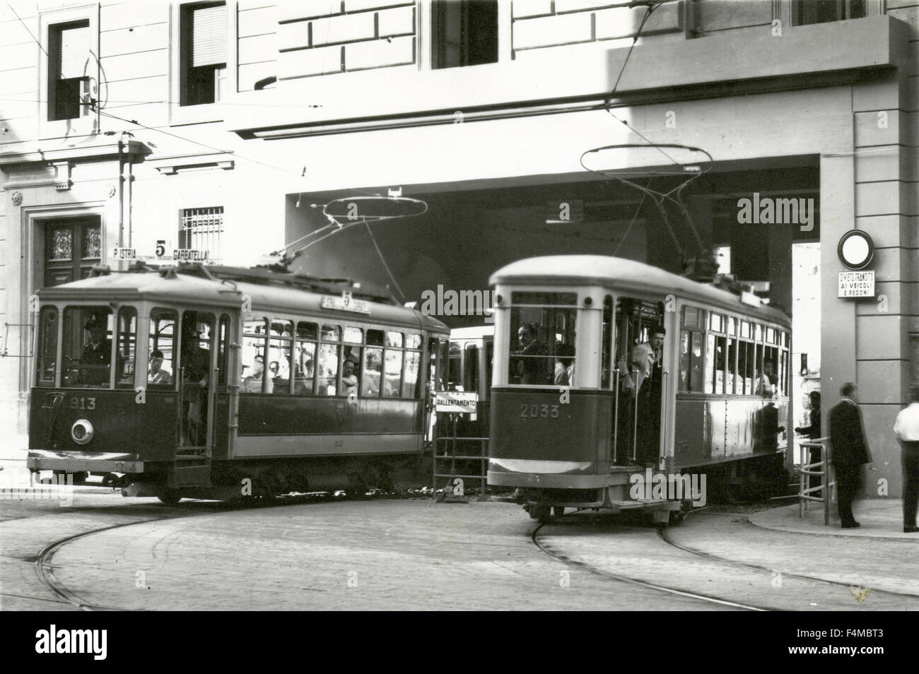 Trams in Rome, Italy Stock Photo - Alamy