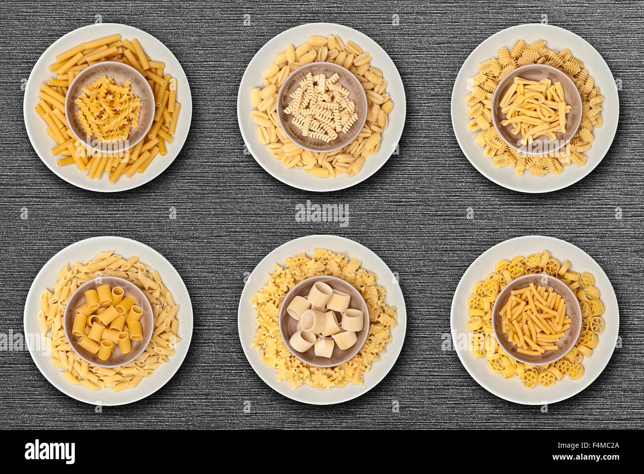 food background different kind of italian pasta Stock Photo - Alamy