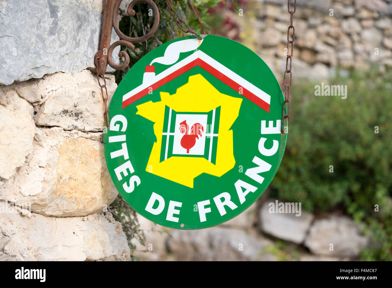 A Gites de France sign outside a Gite accommodation in France Stock ...