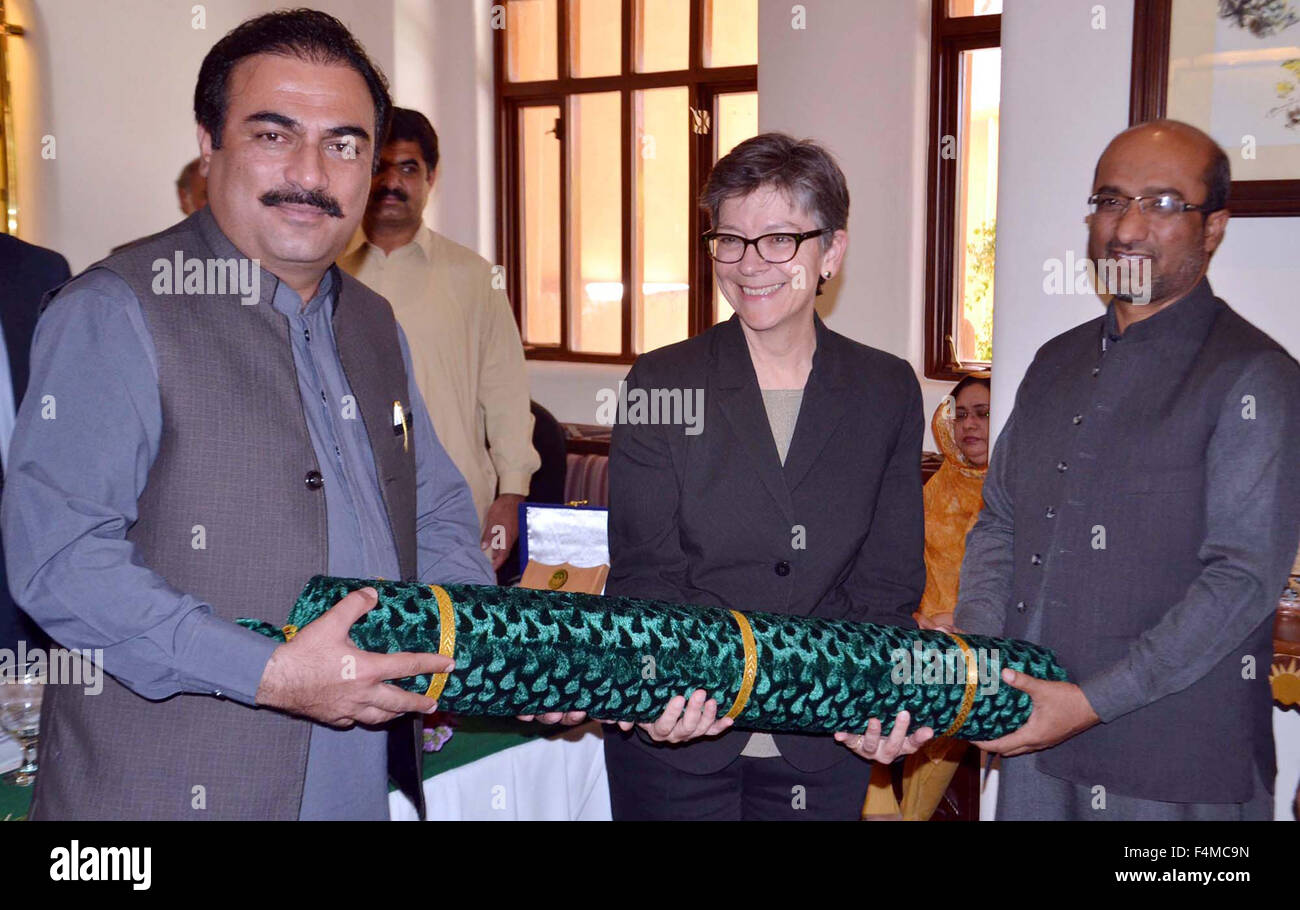 Balochistan Minister for Health, Mir Rehmat Saleh Baloch presents gift ...