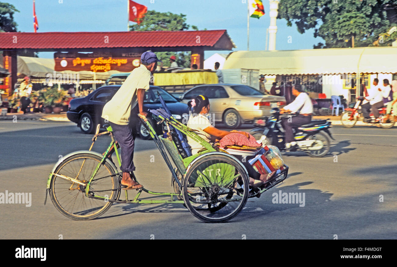 Cambodia, Rickshaw, Phnom Penh, Southeast Asia Stock Photo - Alamy