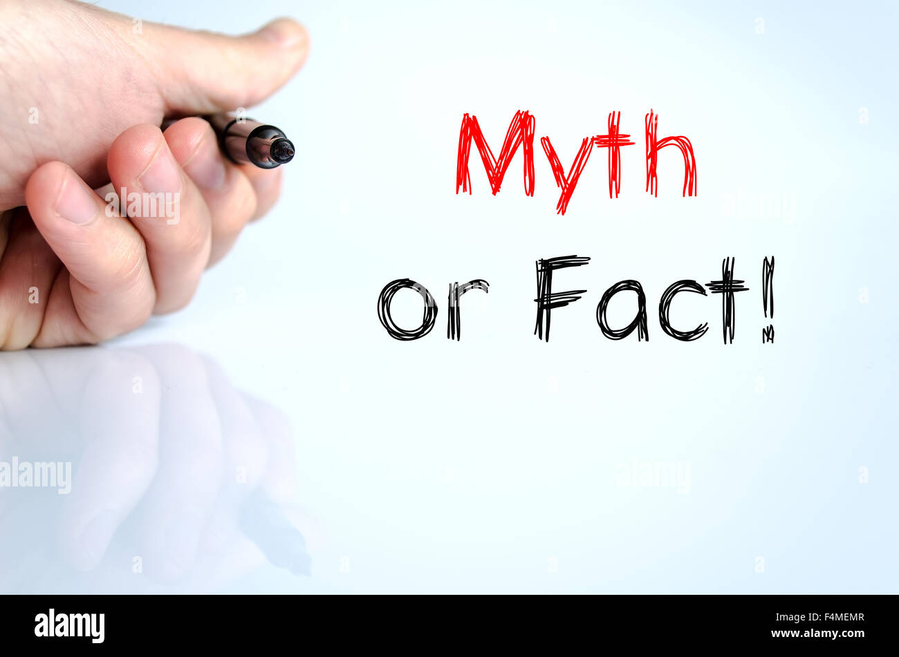 Myth or fact text concept isolated over white background Stock Photo ...