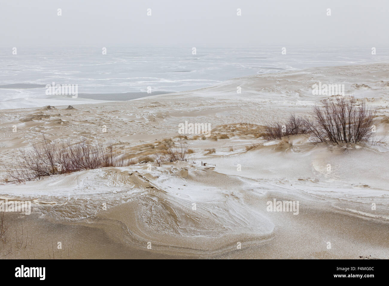 Snow Covered Sand Dunes Stock Photos & Snow Covered Sand Dunes Stock ...