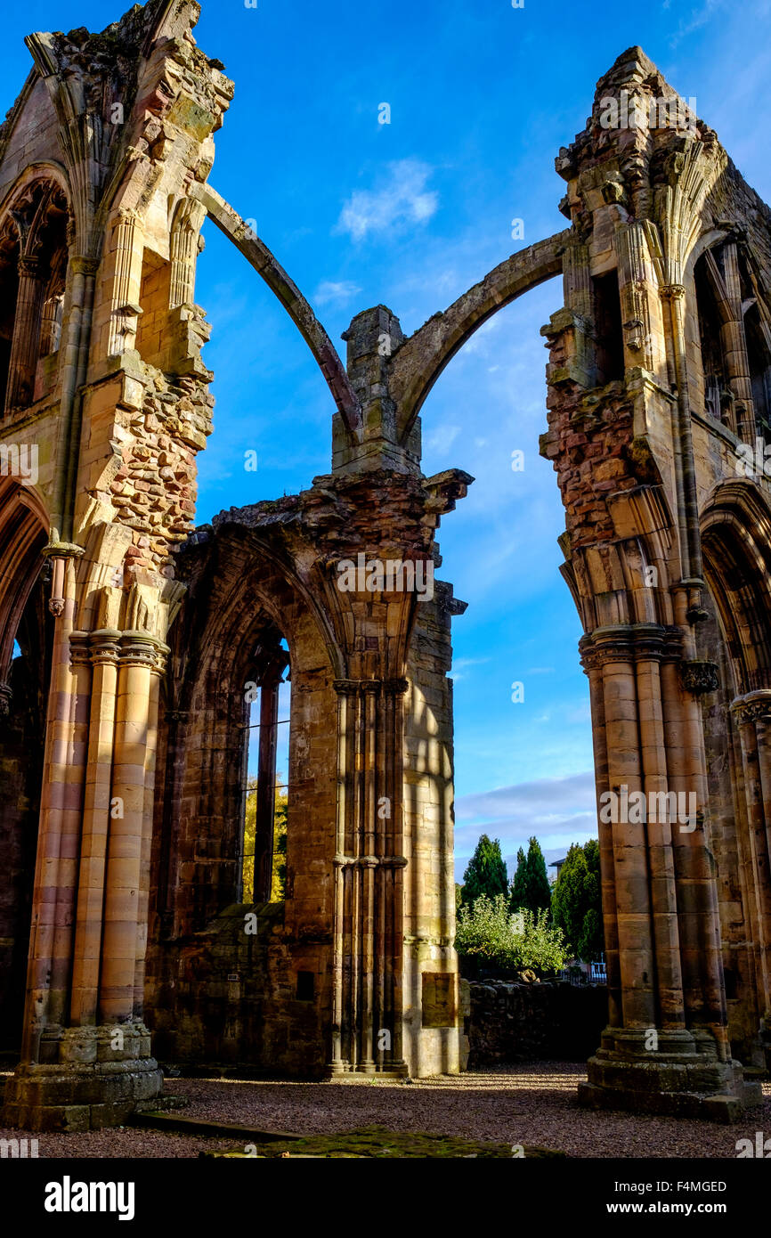 Melrose Abbey, Melrose. Scottish Borders Stock Photo - Alamy