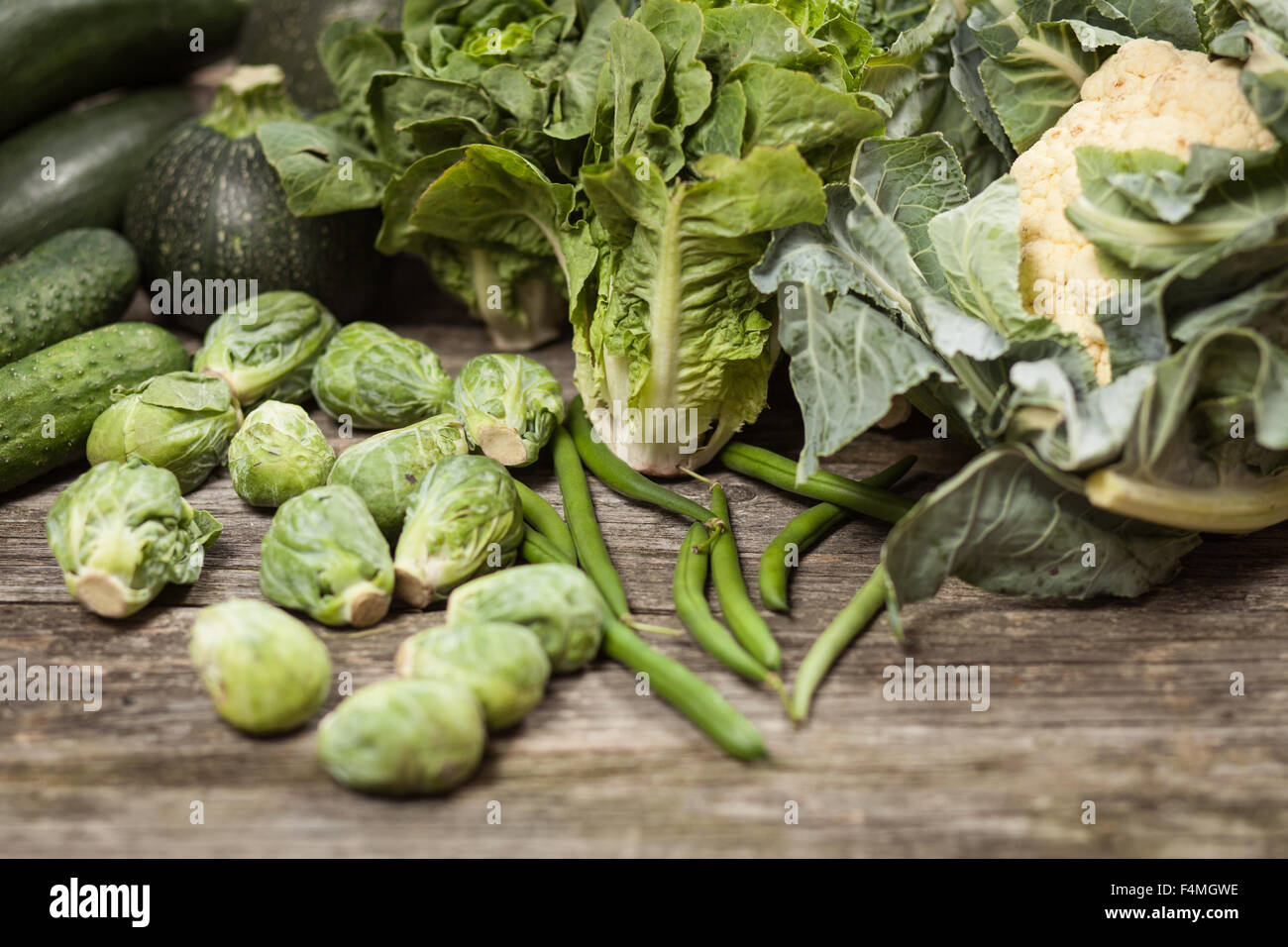 Assortment of green vegetables Stock Photo - Alamy