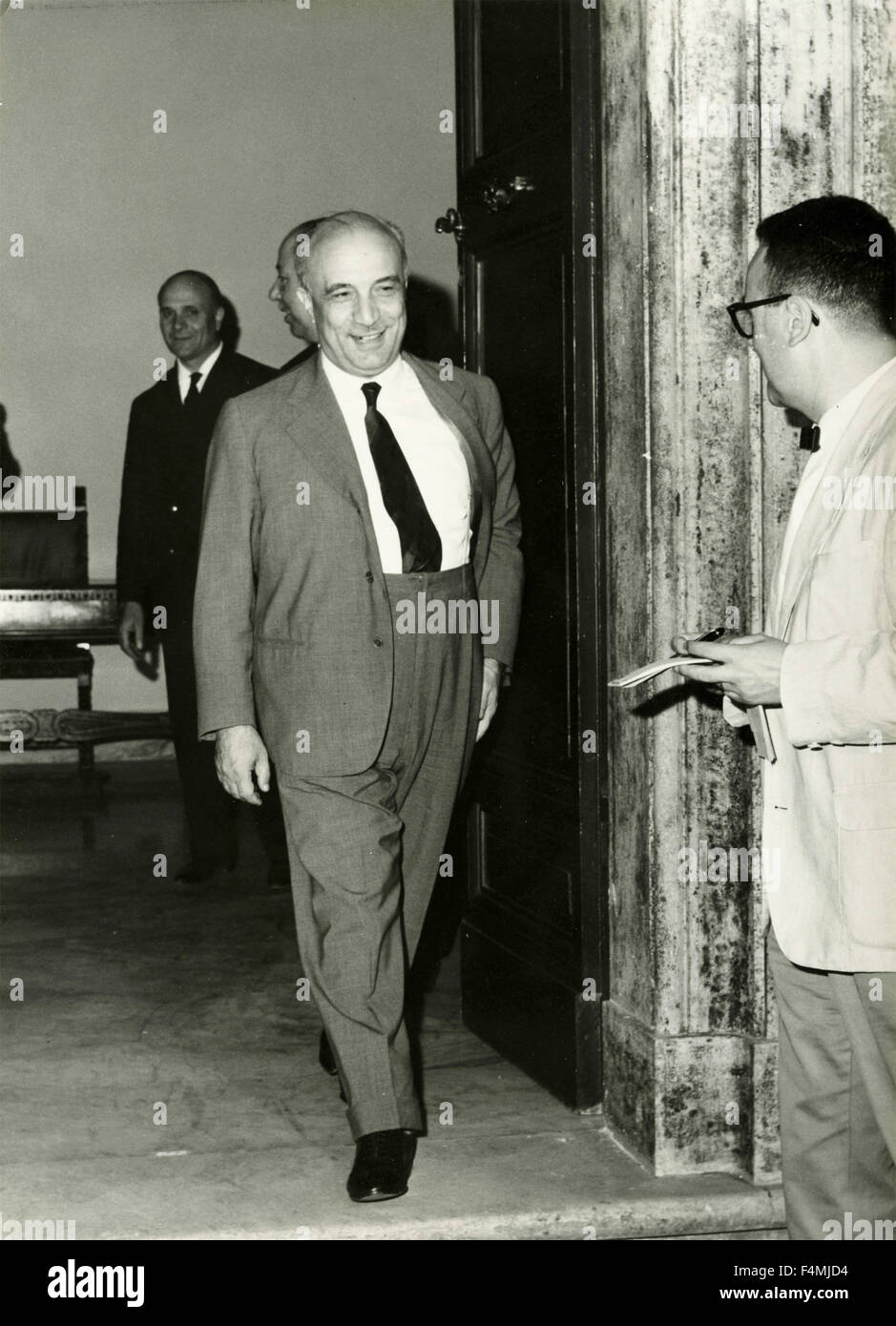 Italian politician Amintore Fanfani Stock Photo - Alamy