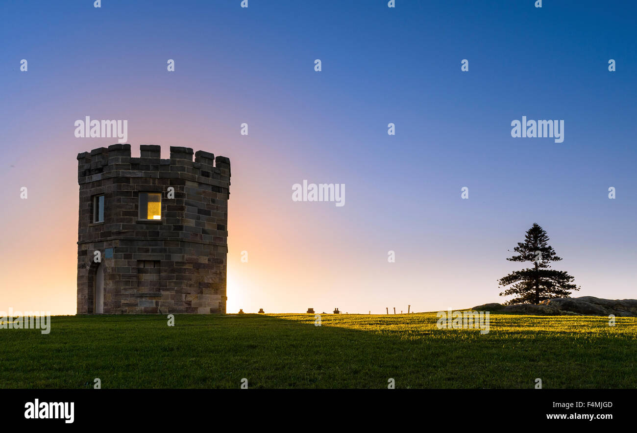 Small fort and tree in Sydney Stock Photo - Alamy