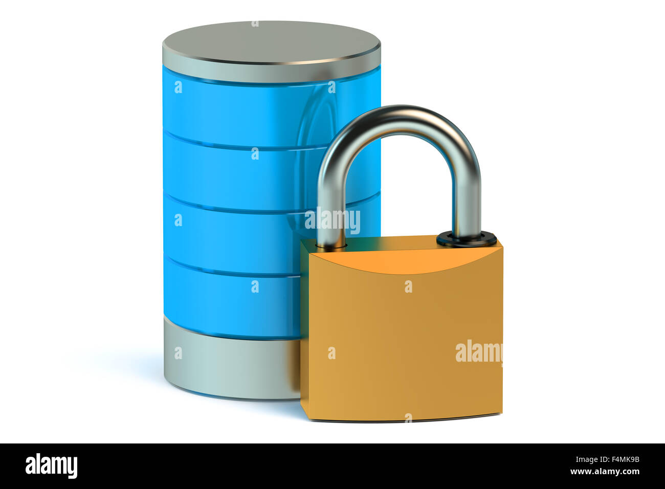 Database and computer data security concept isolated on white ...