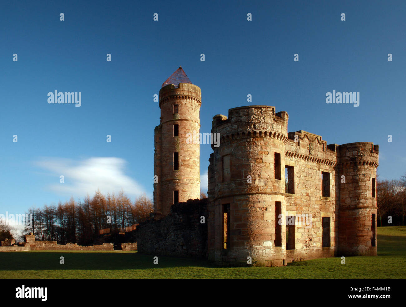 The stunning ruins of Eglinton Castle a late afternoon Stock Photo - Alamy