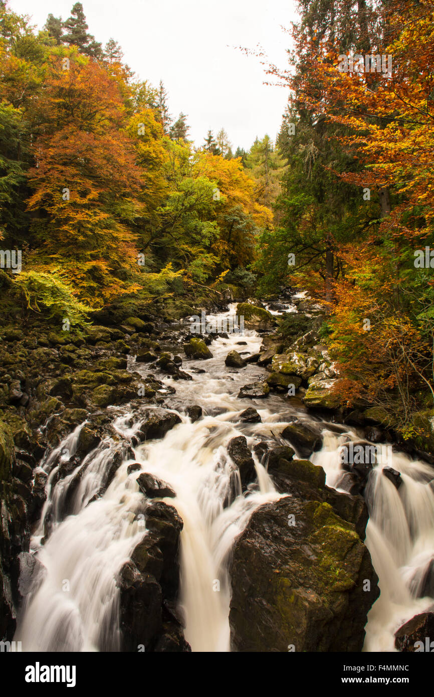 Black Linn Waterfall River Braan Stock Photo - Alamy