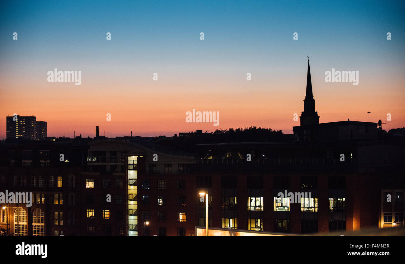 Birmingham sunset silhouette skyline hi-res stock photography and ...