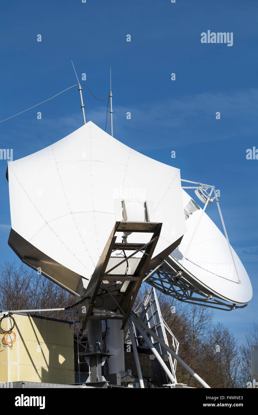 Telecommunications satellite dish Stock Photo - Alamy