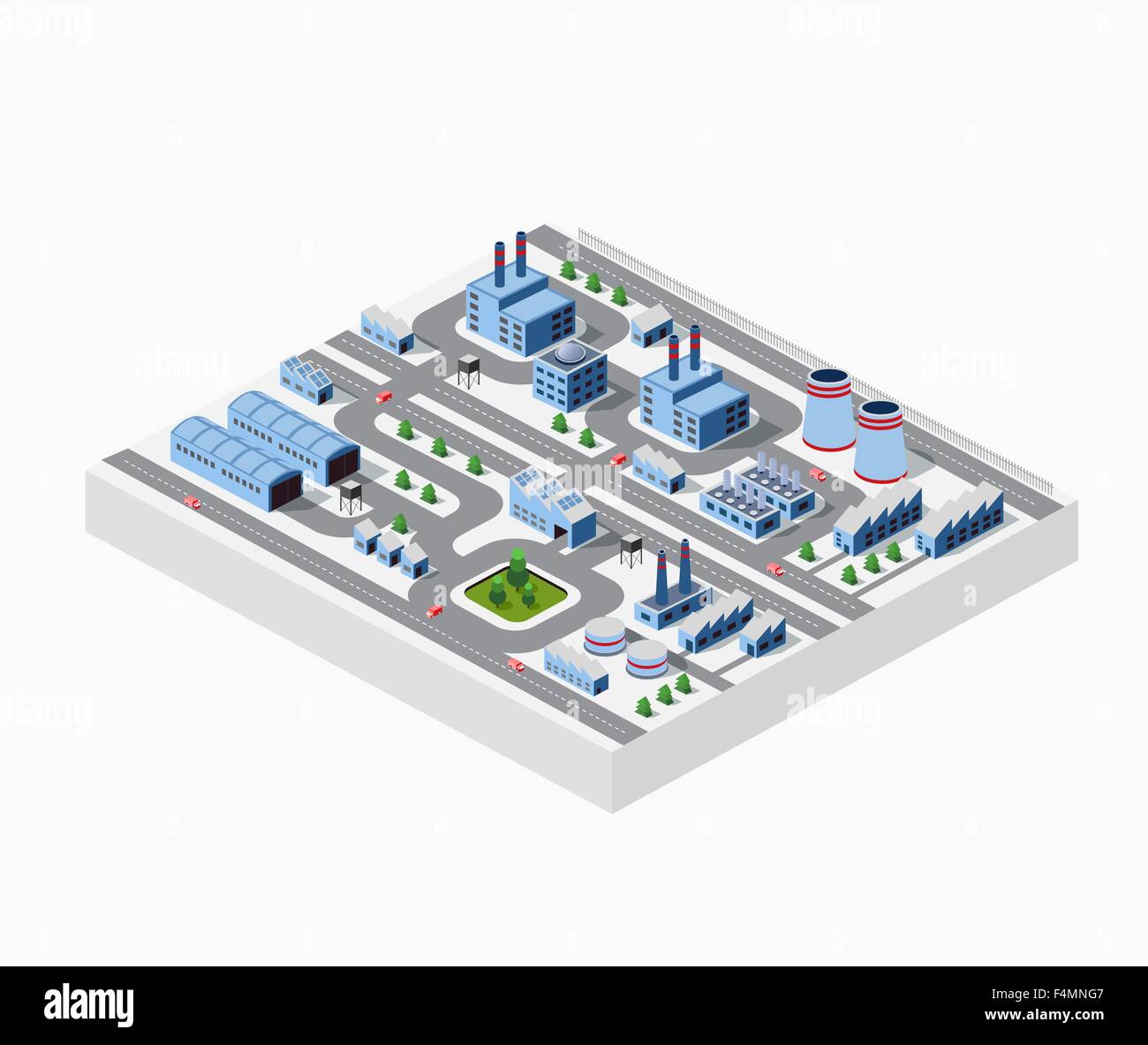 Factories and warehouses Cut Out Stock Images & Pictures - Alamy