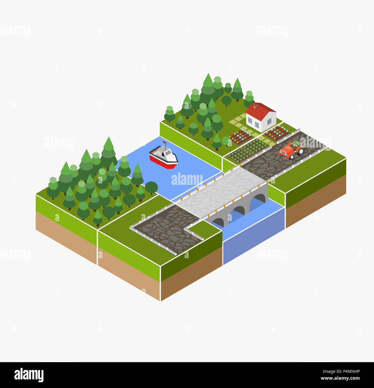 Countryside farm Stock Vector Image & Art - Alamy