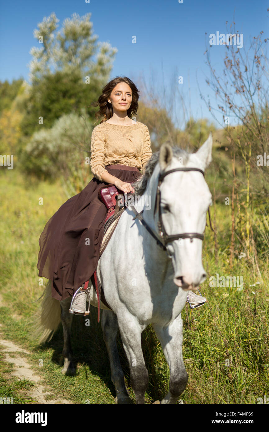 Horse riding girl hi-res stock photography and images - Alamy