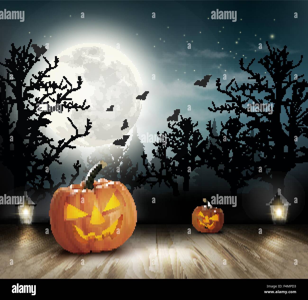 Halloween spooky background. Vector Stock Vector Image & Art - Alamy
