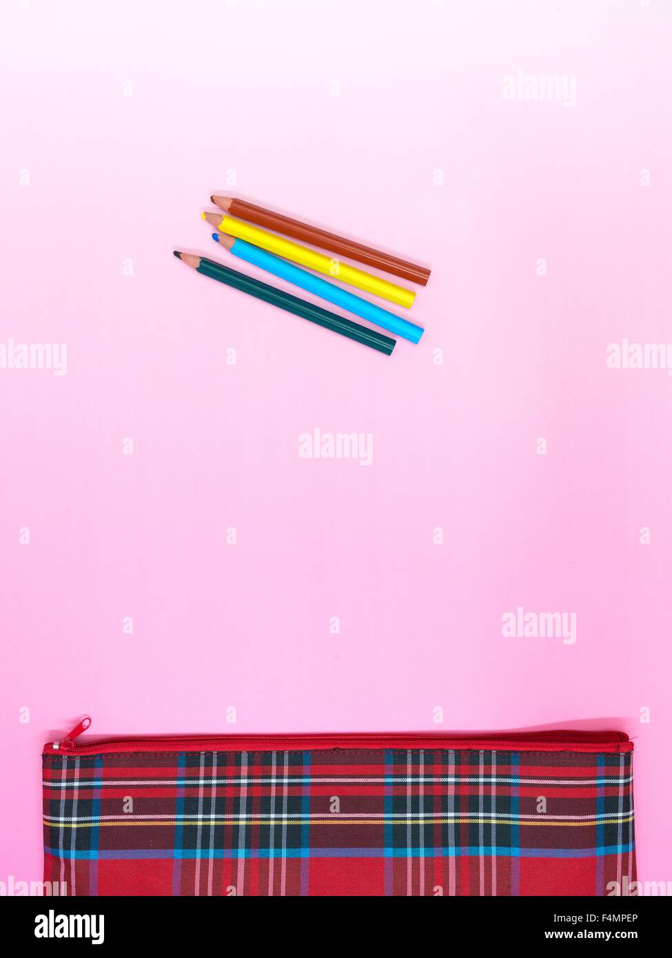 A close up shot of a school pencil case Stock Photo - Alamy