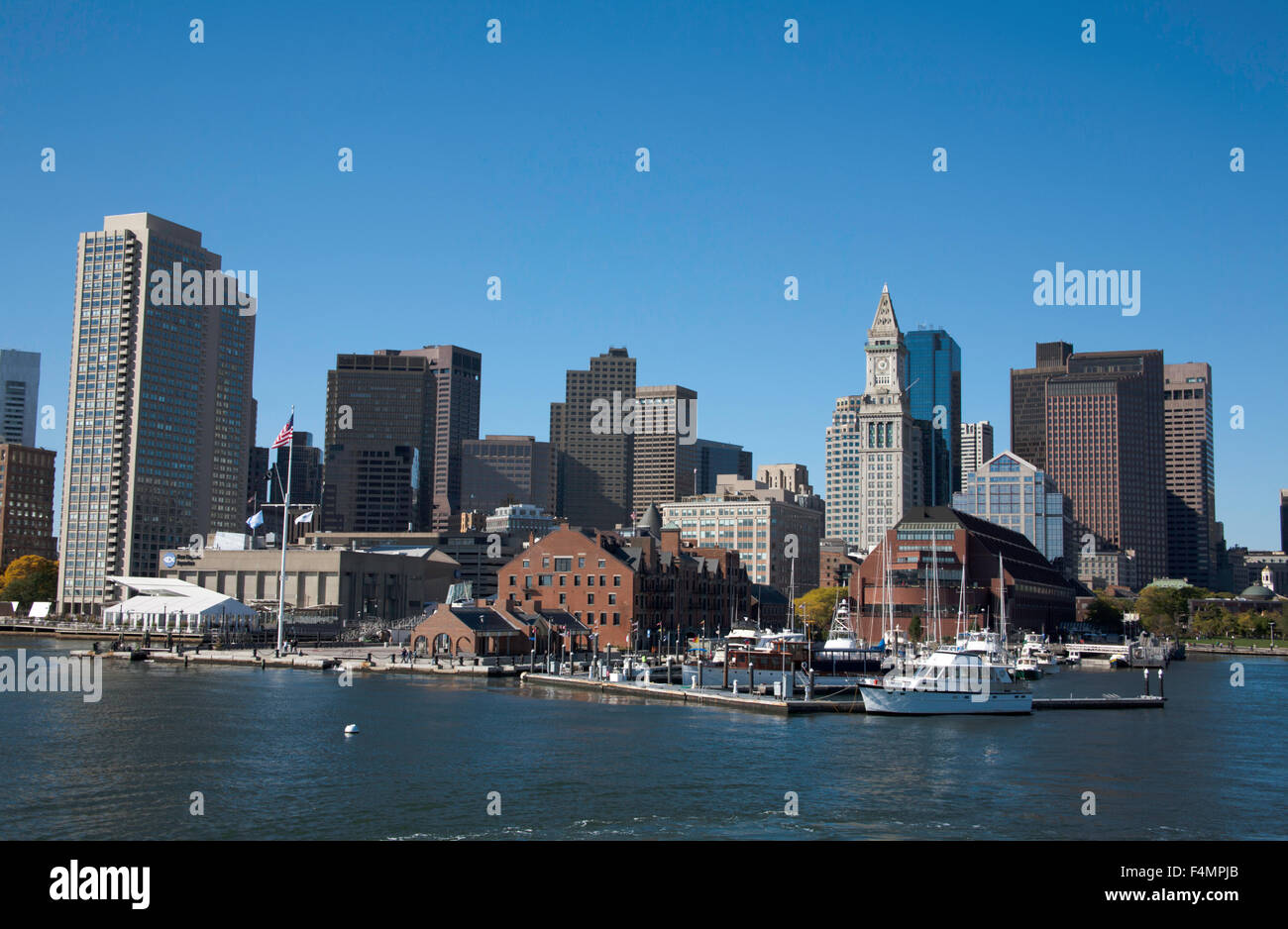 High Rise office buildings and The Custom House The Waterfront Boston ...