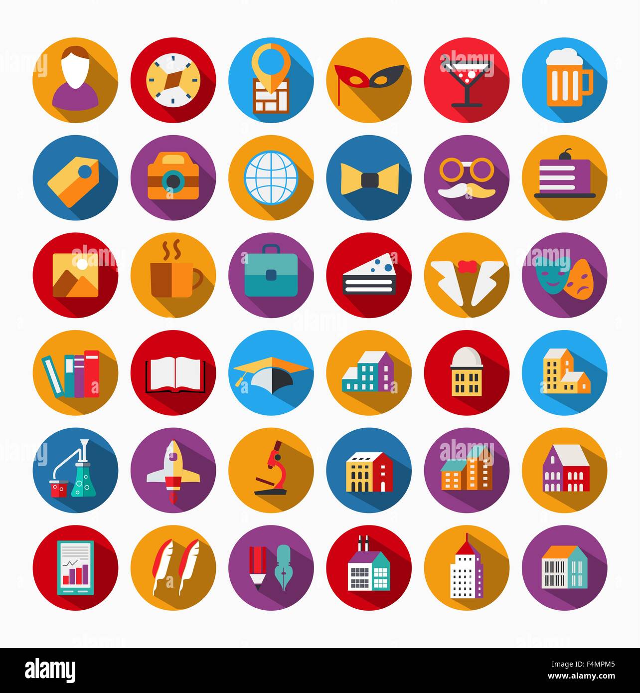 Holiday house icons set Stock Vector Images - Alamy