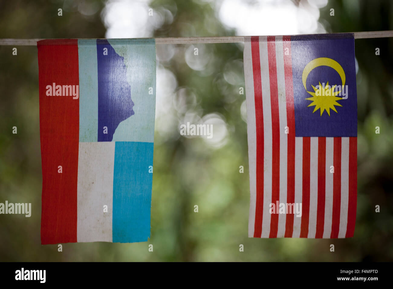 Malaysia & Borneo Flags Stock Photo - Alamy