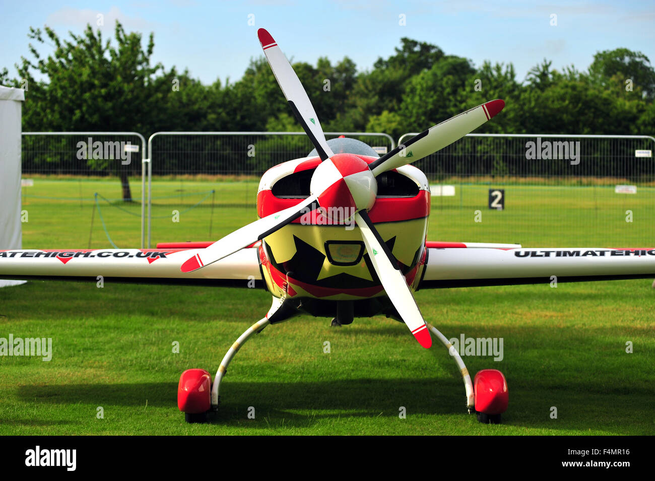 An Extra 300 aerobatic aircraft on the ground at the Goodwood Festival ...