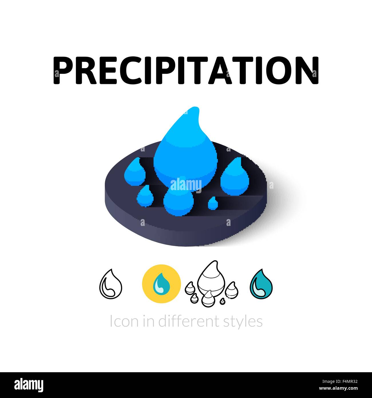 Precipitation icon in different style Stock Vector Image & Art - Alamy