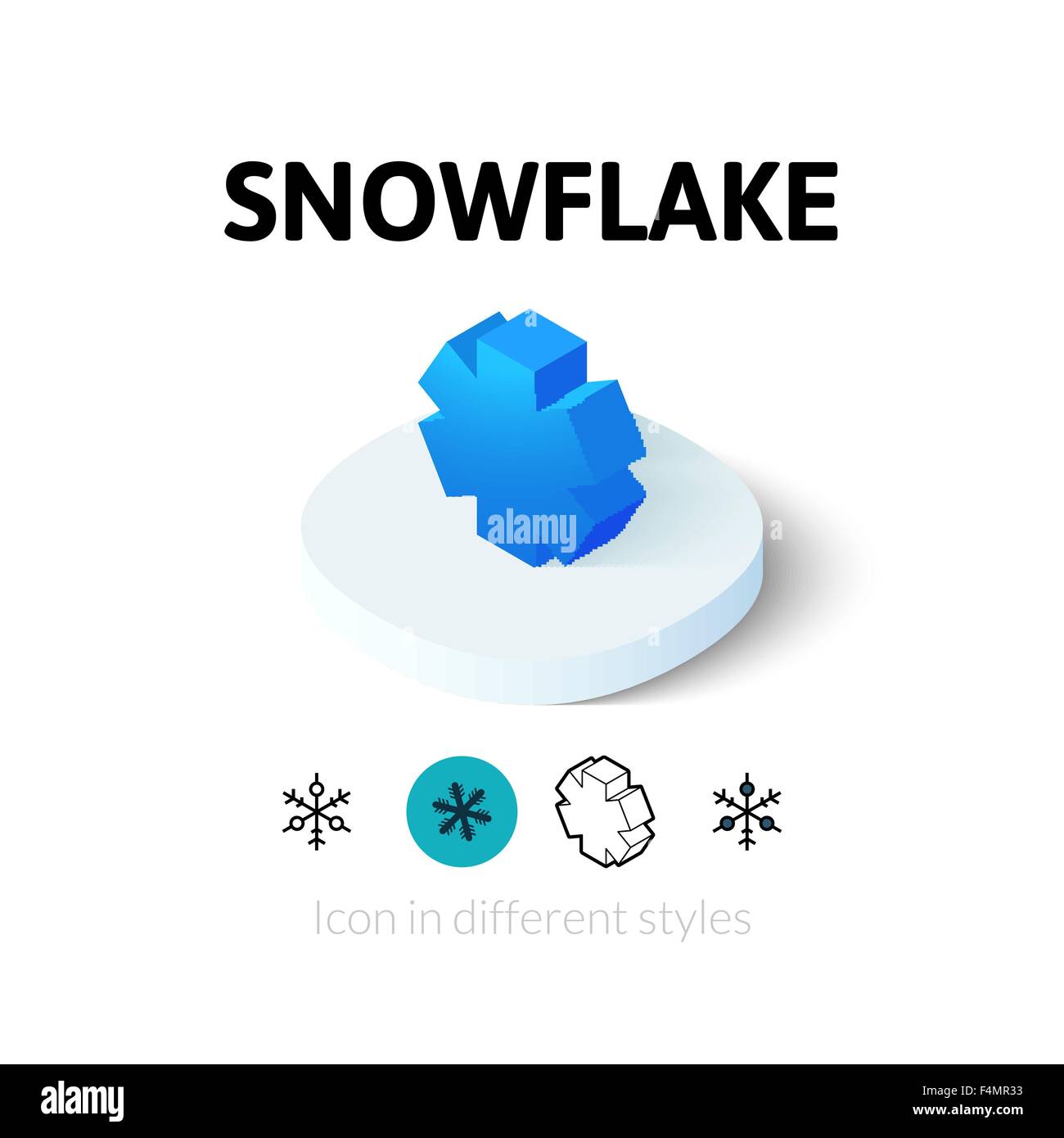 3d isometric snowflake modern hi-res stock photography and images - Alamy