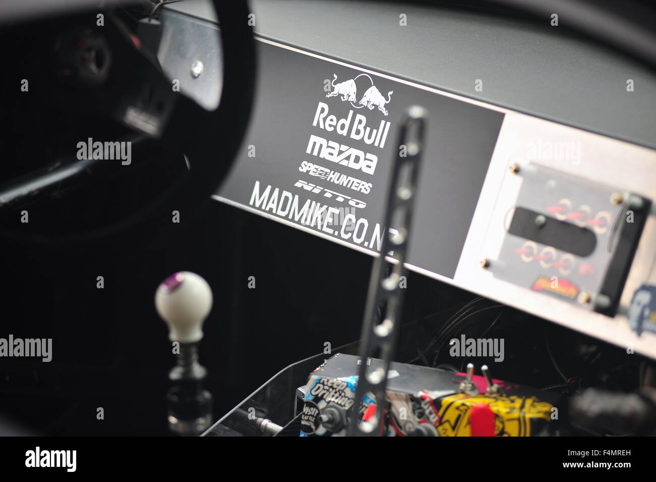The inside of a Mazda FD RX7 at the Goodwood Festival of Speed in the ...