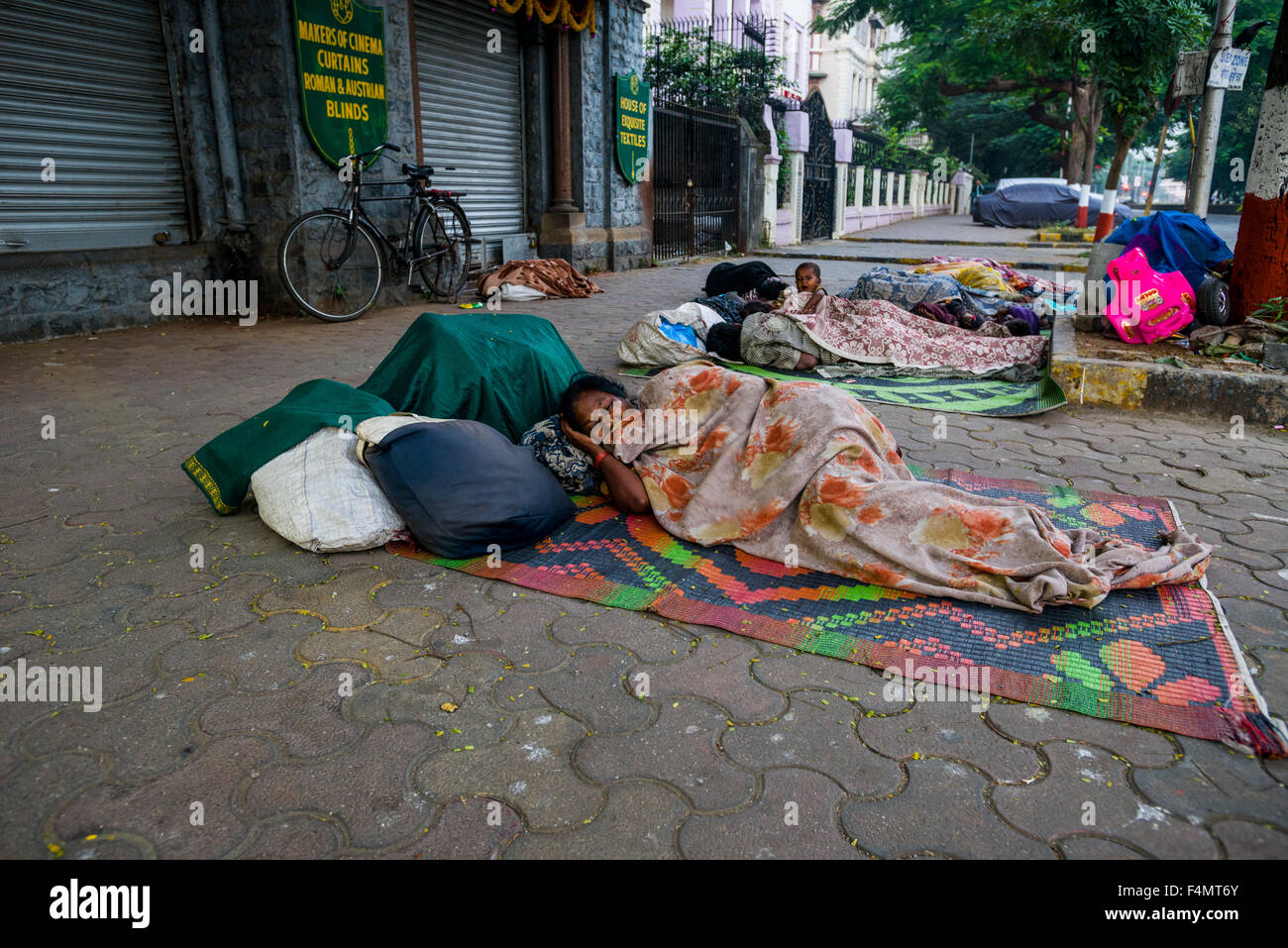 Homeless people are living under extrem conditions, sleeping on the ...