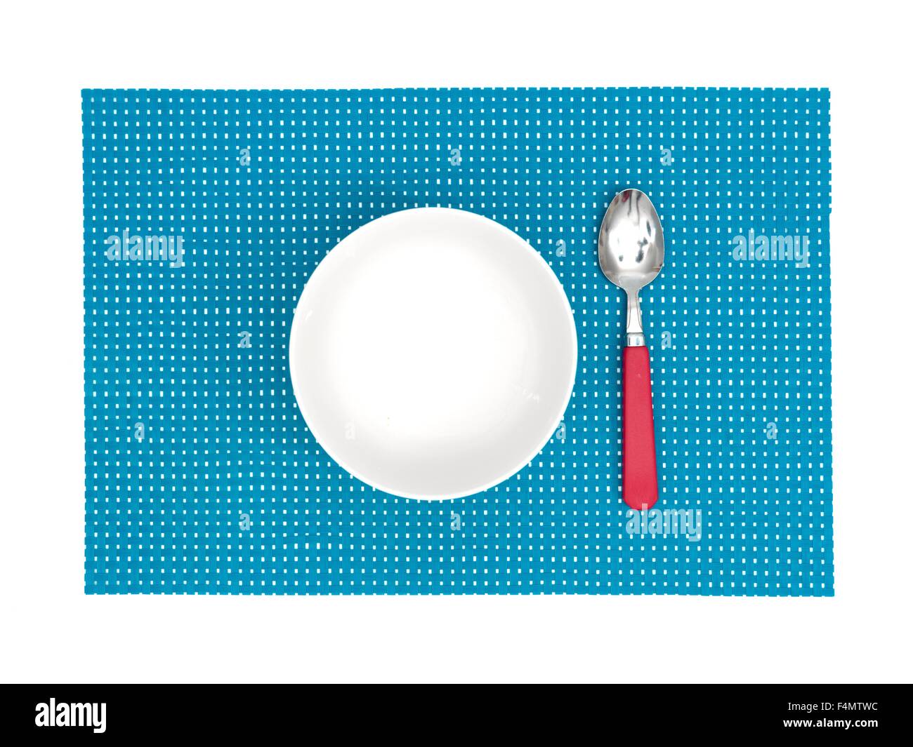 A close up photo of a table place mat setting Stock Photo - Alamy