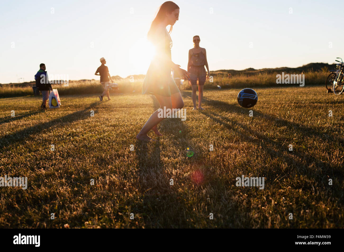 American football field sunset hi-res stock photography and images - Alamy