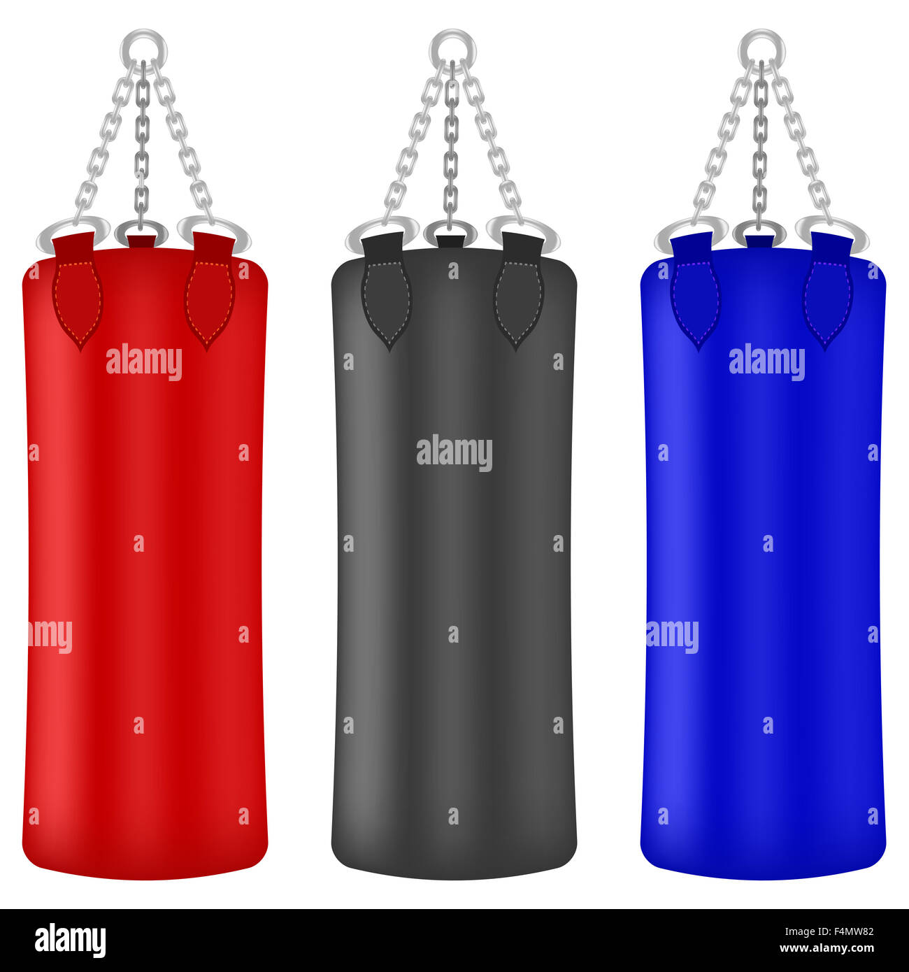 Set of Colorful Boxing Bags Stock Photo - Alamy