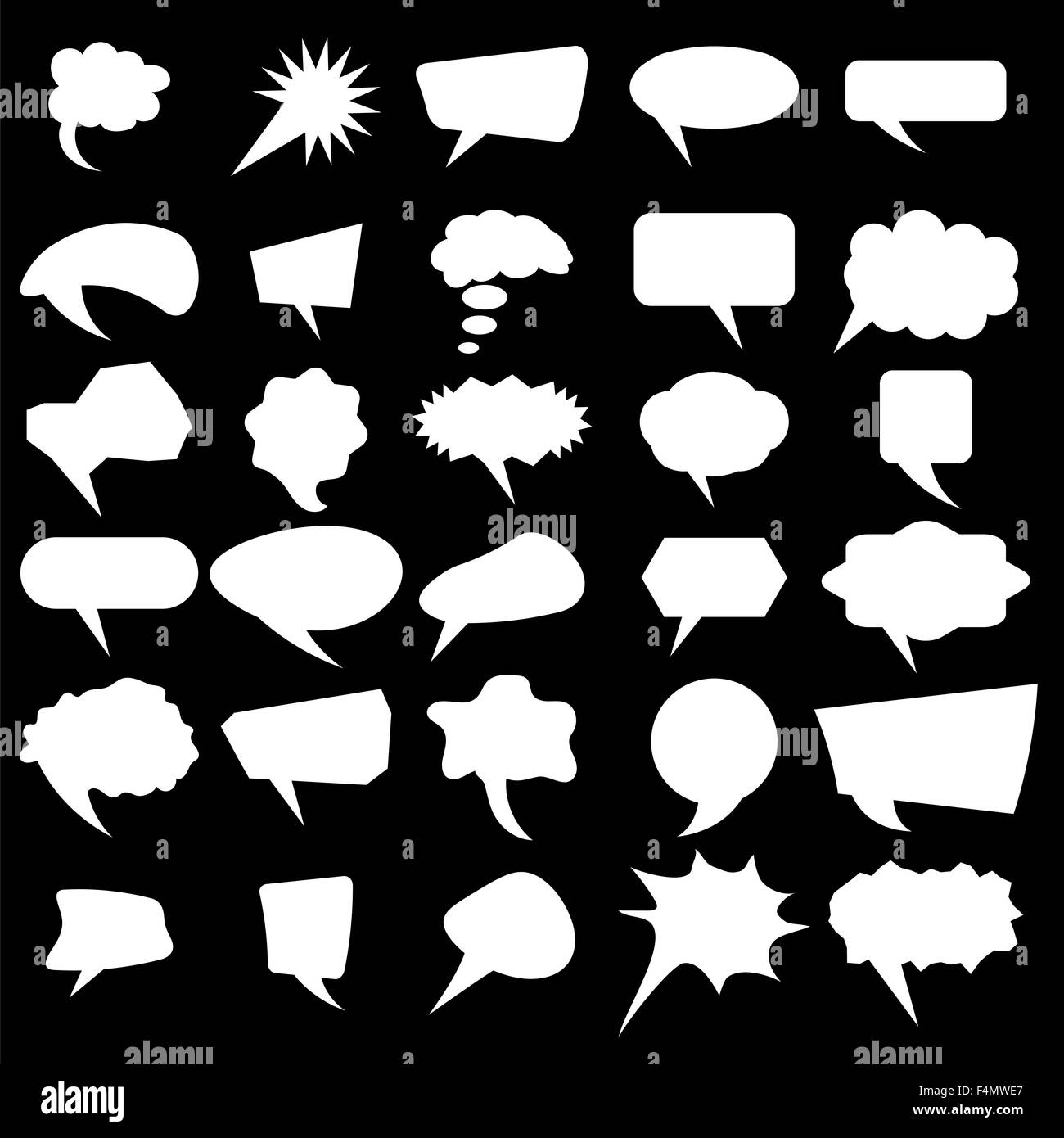 Set of Different Speech Bubbles Stock Photo - Alamy